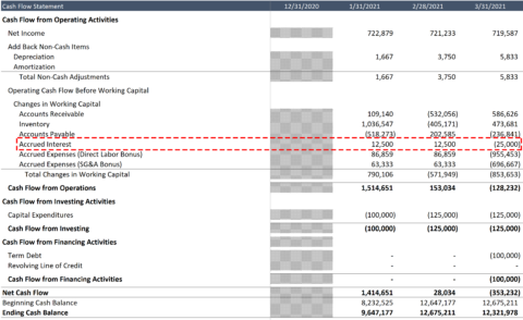Interest Expense in a Monthly Financial Model (Cash Interest vs ...