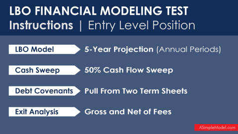 LBO Financial Modeling Test Instructions | Entry Level Position | A ...