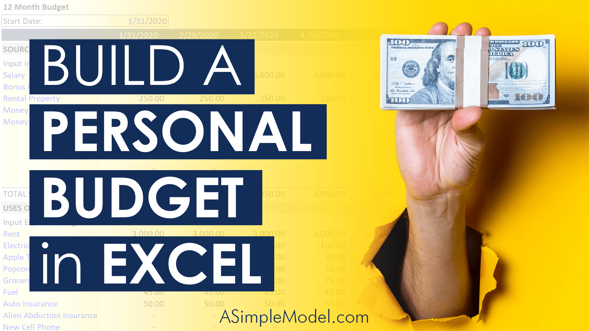 Personal Budget Template In Excel A Simple Model